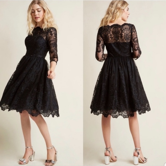 Modcloth | Dresses | Modcloth Black Lace Chi Chi London Dress Nwt ...